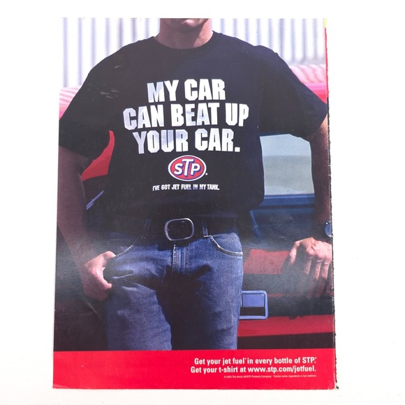 Art | Stp Jet Fuel Shirt Print Ad My Car Can Beat Up Your Car Drag ...